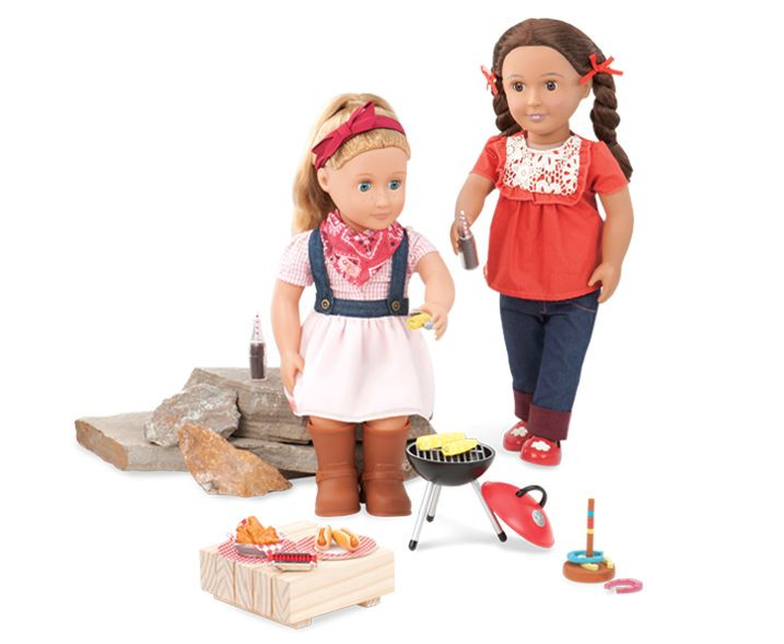 Our Generation Barn Dance & BBQ Barbecue Food Grill Accessories for 18 ...