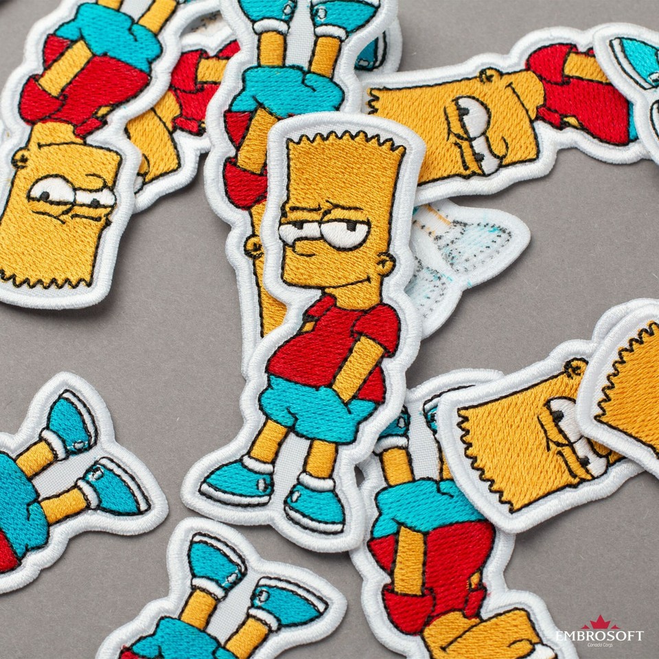 The Simpsons Bart Simpson Cartoon Character Embroidered Patch Iron On 1 ...