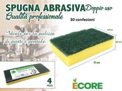 x 30 Confezioni Da 4 Pezzi Spugna Abrasiva Lavare Piatti Stoviglie ...