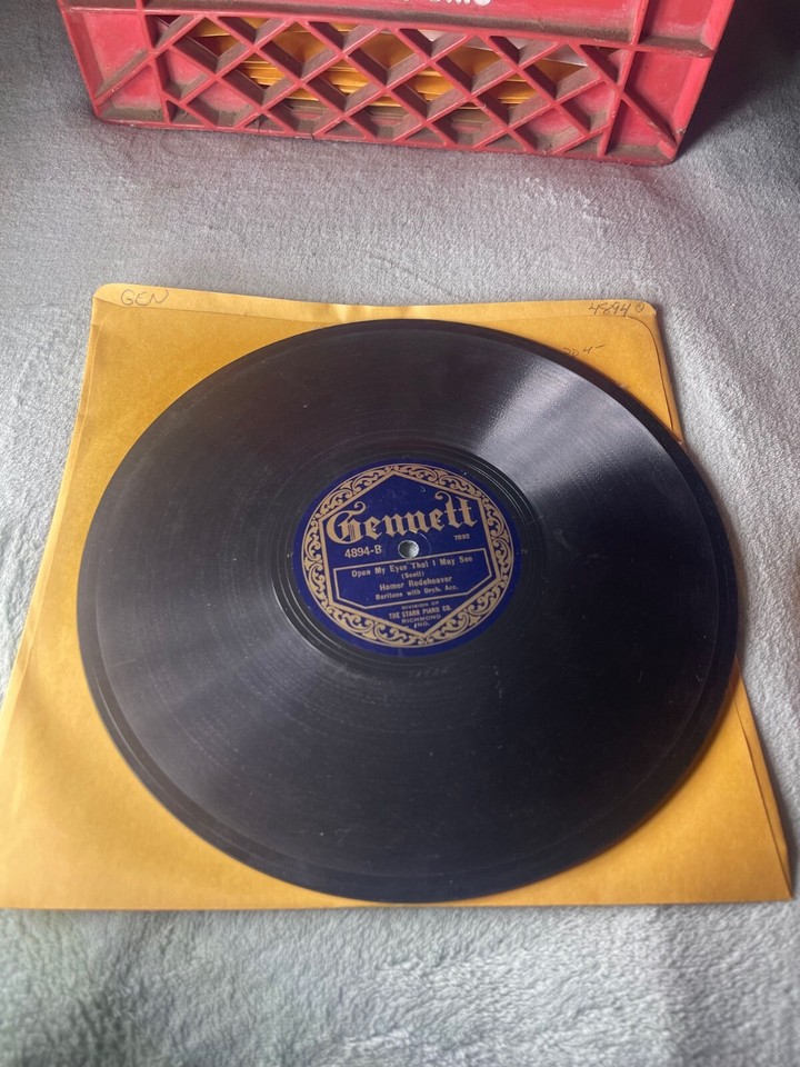 GENNETT Record 78 rpm 4894 THE OLD RUGGED CROSS / OPEN MY EYES THAT I ...