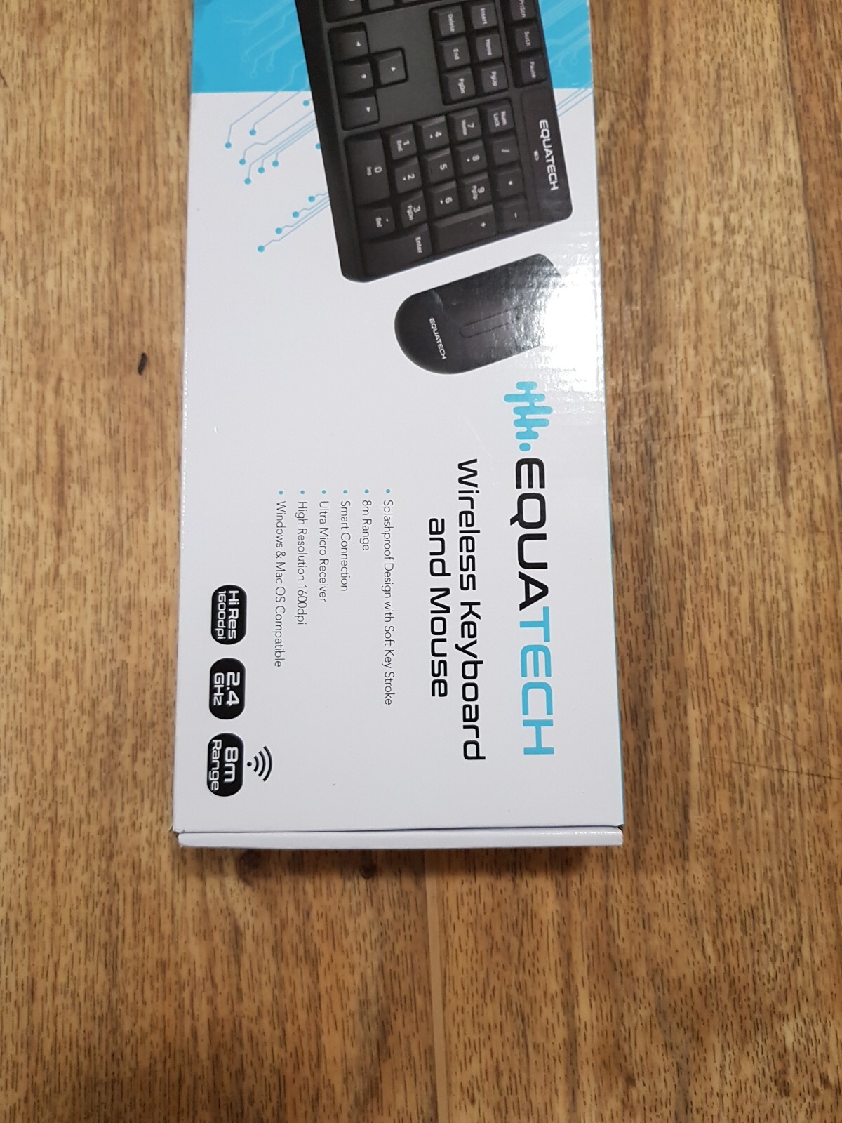 EquaTech Wireless Keyboard and Mouse Windows and Mac OS Compatible New ...