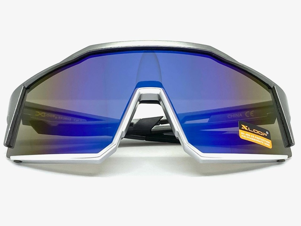 OVERSIZED Retro SPORTY WRAP AROUND Biker Cycling Shield SUN GLASSES Big ...