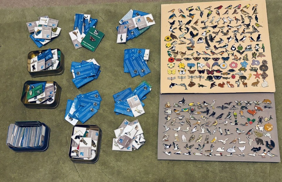 RSPB Bird Flower Insect Wildlife Pin Badge Collection Approx 355 | eBay UK