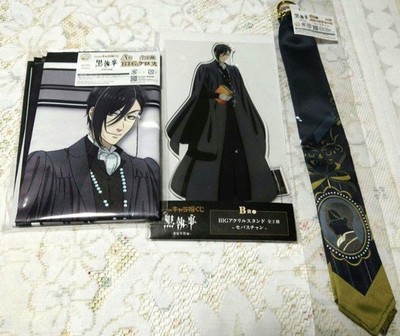 Black Butler Fukuya Figur 3 Stück Set Sebastian Acryl Ständer Schal ...