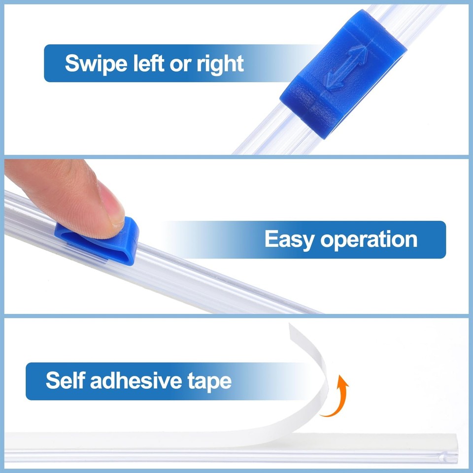 12pcs Plastic Wrap Cutter, 19in Plastic Wrap Slide Cutter Self Adhesive ...