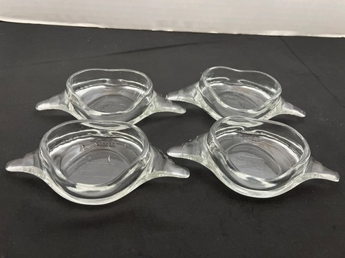 Vintage Glasbake Deviled Crab Baking or Condiment Dishes Set of 4 READ ...