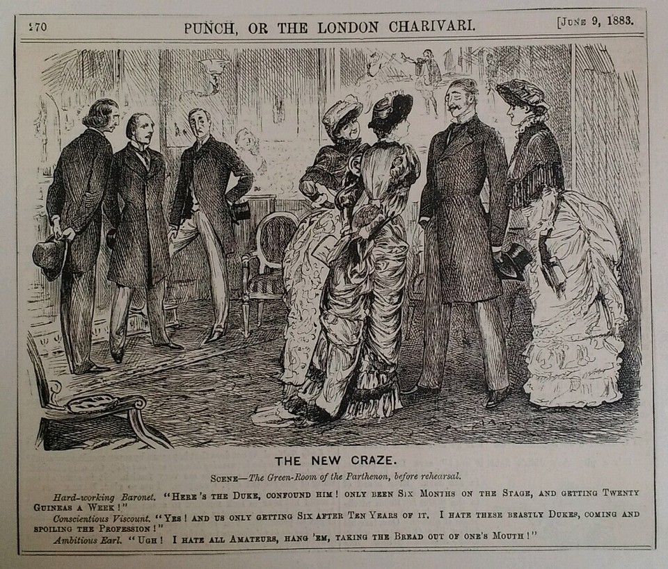 Punch Cartoon 1883 Antique Original Rare VHTF Etch Fashion Party ...