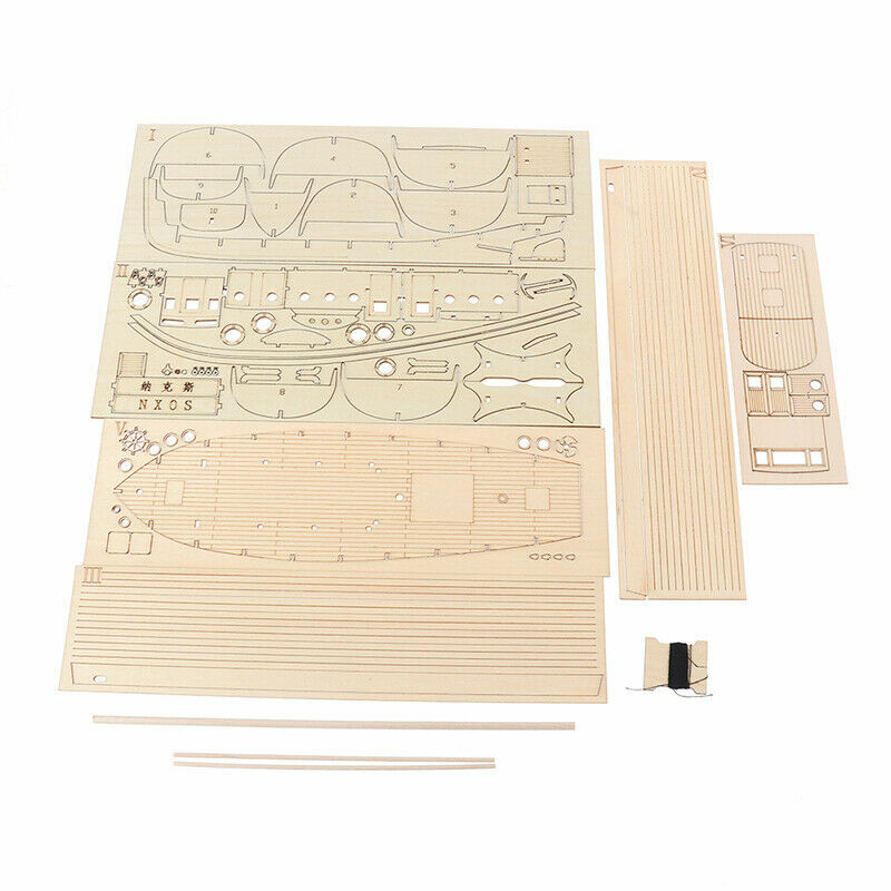 DIY 1:30 Scale Wooden Sailboat Ship Kits Home Model Decoration Boat Toy ...