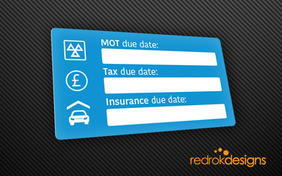 Road Tax, MOT and Insurance Reminder Stickers | Professional Car Garage ...