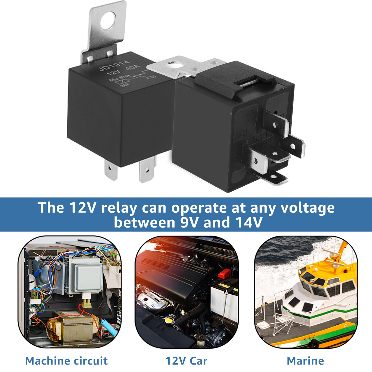 5/10X Automotive Relay Waterproof 5-Pin 12V Car Relay Switch Premium 30 ...