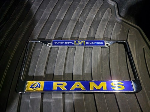 Los Angeles Rams Super Bowl LVI Champions Chrome Metal License Plate ...