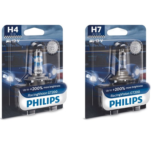Philips Racing Vision GT200 Halogen Bulb H4 H7 All Types Free Choice 1 ...