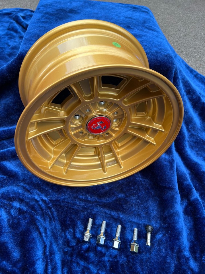 Set of 7x13 Gold Cromodora CD66 Replica Alloy Wheels Autobianchi Fiat ...