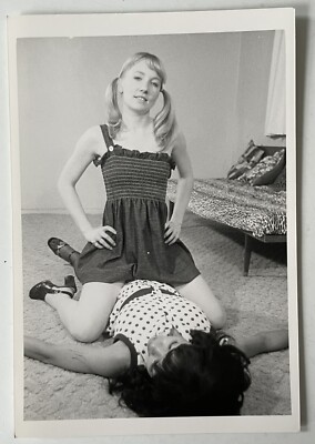 Vintage Photo Triumph Studios Female Wrestling Match Catfight Pigtails 5x7 | eBay