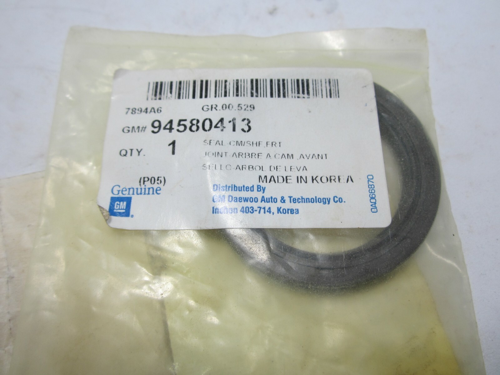 2004-2011 Chevrolet Aveo Pontiac G3 Camshaft Front Oil Seal 94580413 | eBay