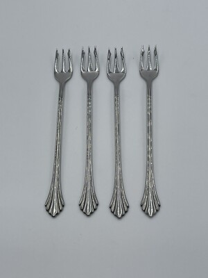 (4) Oneida REMBRANDT Cocktail Forks Lot Distinction Deluxe Stainless HH ...