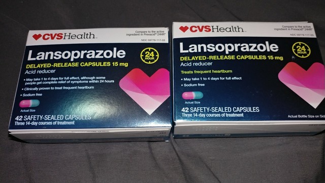 CVS Lansoprazole 15mg Acid Reducer 42 Tabets Capsules 84 Total for sale ...