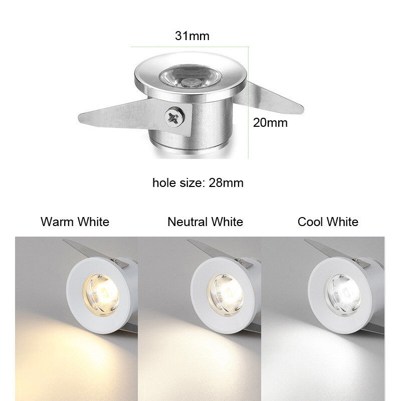 3W Mini LED Downlight Recessed Ceiling Light Lamp Spotlight & Driver ...