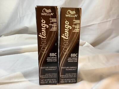 Lot of 2 Wella Color Tango 8BC Light Bronze Permanent Masque Hair Color ...
