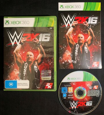 WWE 2k16 - Xbox 360 PAL Sports Wrestling Game Complete w/ Manual w2k16 ...