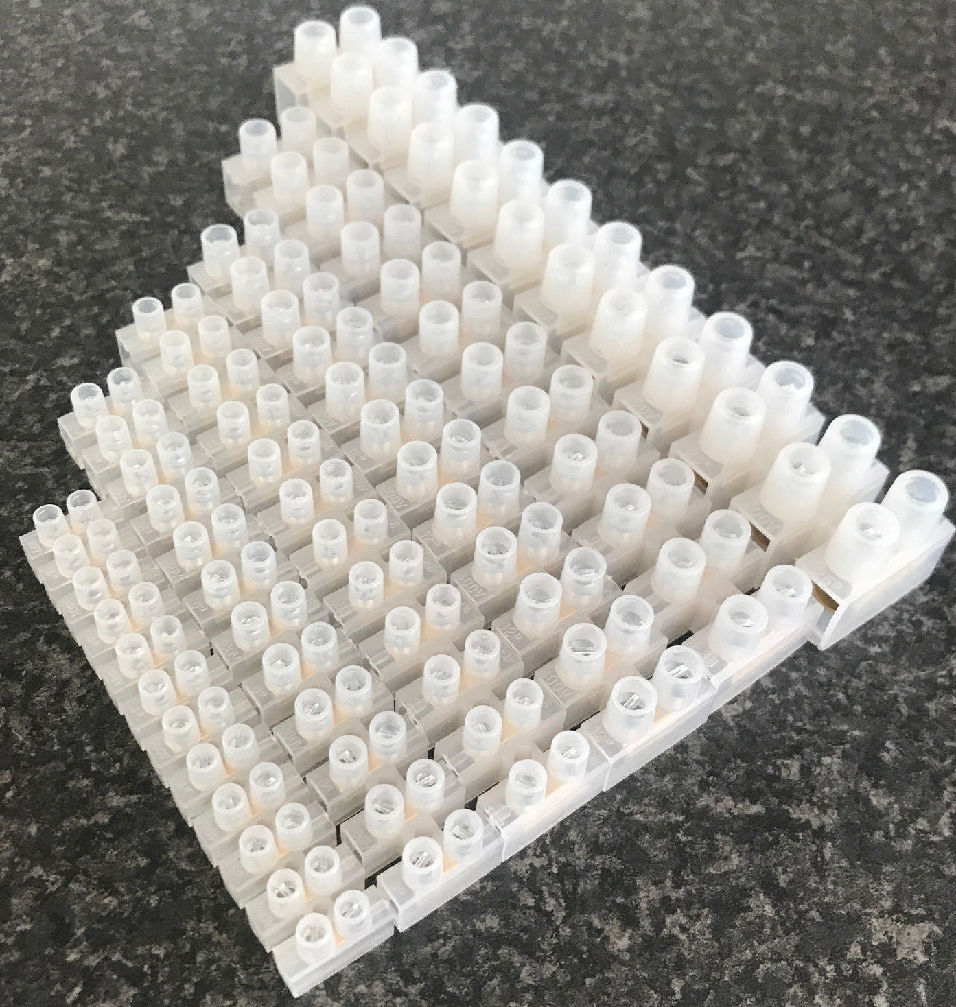 CLEAR 12 Way Electrical Wire Connector Choc Terminal Block Strip 3 60 ...