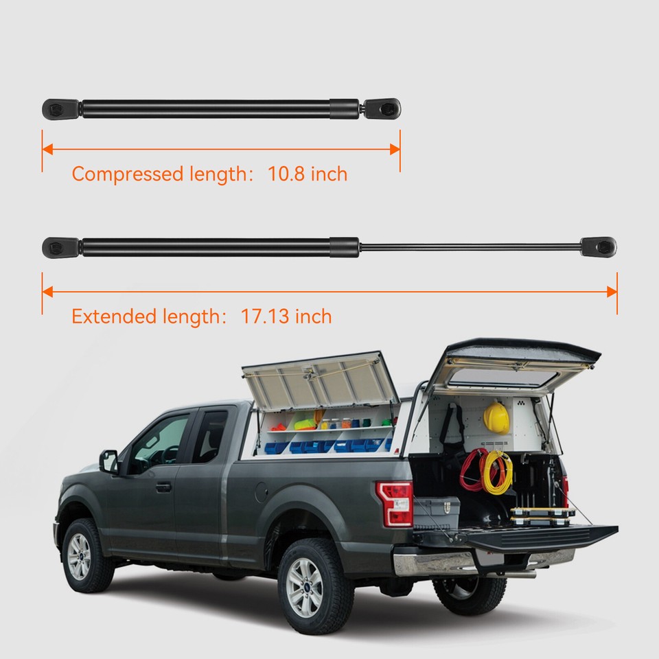 C16-02622 17" 28lb/125N Gas Strut for Leer Camper Shell Snugtop Truck ...