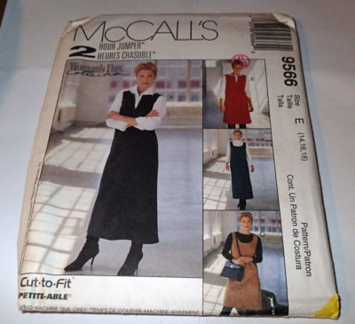 MCCALLS 2 HOUR PATTERN 9566~ MISSES JUMPER ~ SIZES 14 - 16 - 18 *UNCUT ...