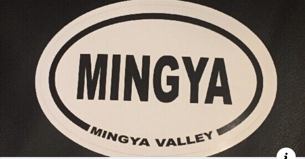 3”x5” White Oval Mingya Valley Sticker | eBay