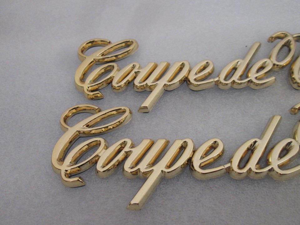 Cadillac OEM 1985-1995 Coupe deVille Gold Emblem Badge Logo Nameplate ...