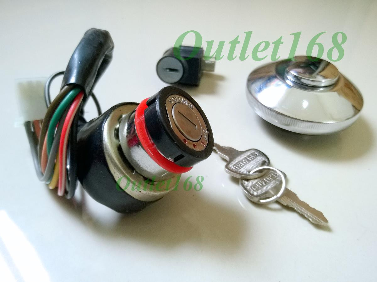 Suzuki GT100 A100 AS100 TS50 Ignition Light Switch Steer Lock Tank Cap ...