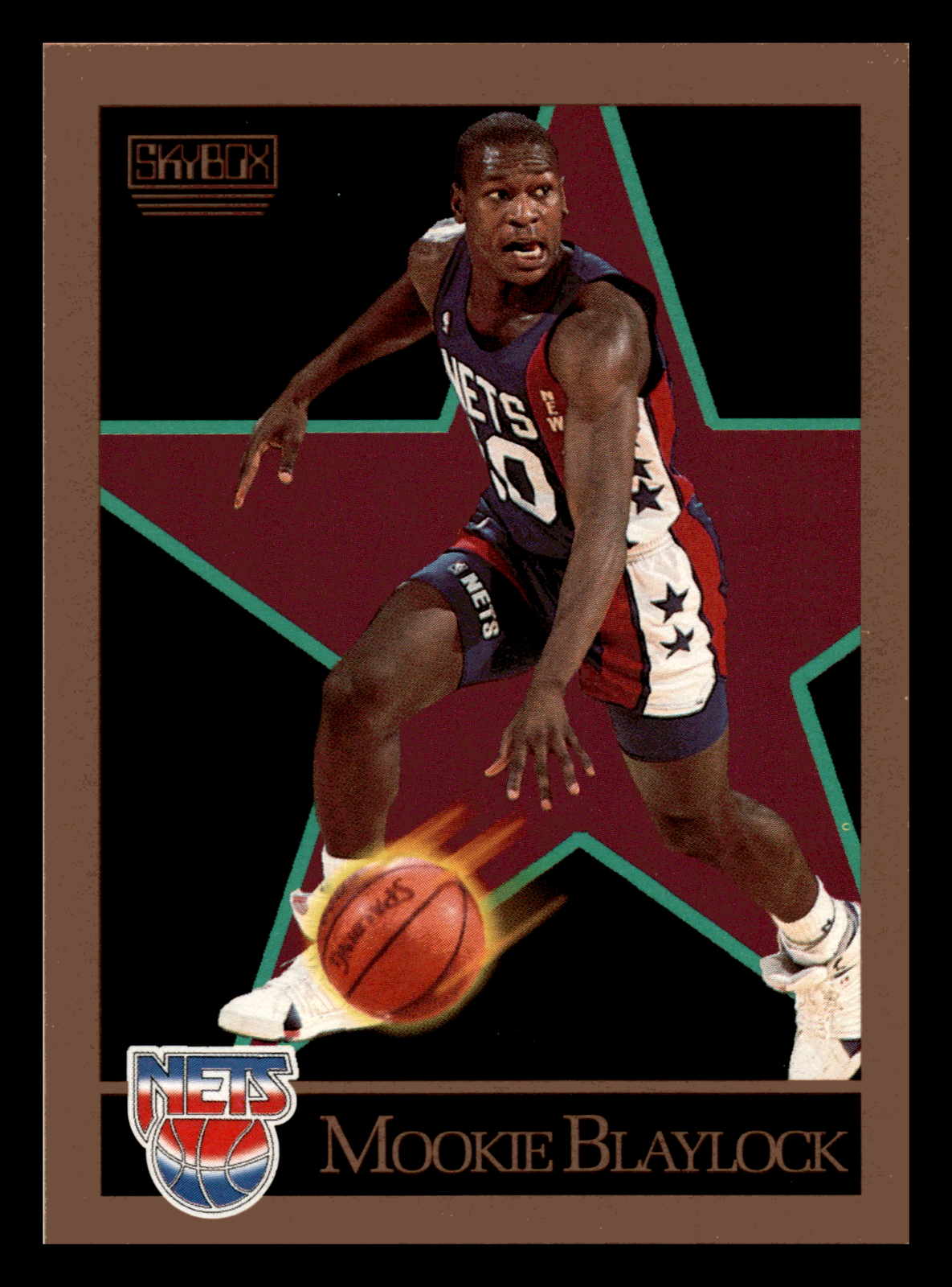 Mookie Blaylock RC 1990 SkyBox #176 Rookie New Jersey Nets Centered ...