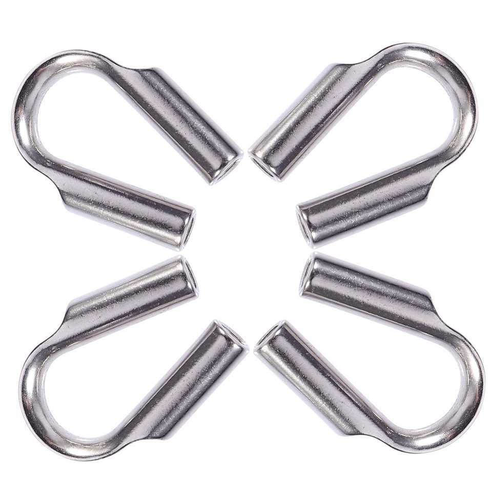4 Pcs Telecommunications Connector Cable Clamp Wire Rope Thimbles ...