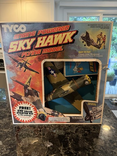 Rare! Mint Cox Tyco Sky Hawk Flying .049 Gas Engine Powered Cntrl Line ...