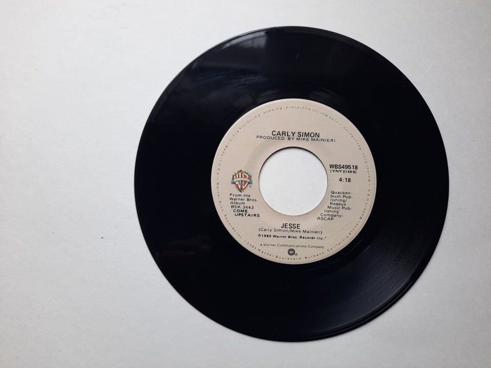 CARLY SIMON Jesse vinyl 45 Warner Bros WBS49518 Picture Sleeve 1980 | eBay
