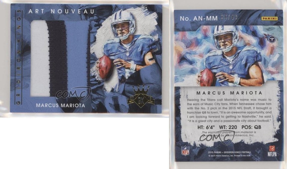2015 Panini Gridiron Kings Art Nouveau Prime 33/49 Marcus Mariota ...