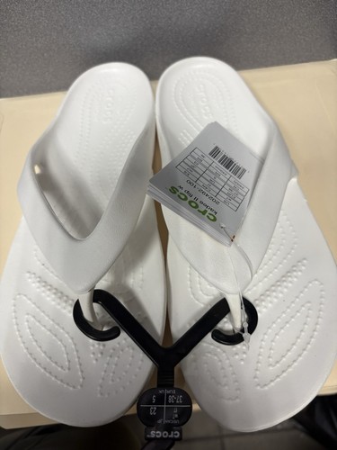 NWT Crocs Women's Kadee II Flip-Flops (Winter White) 202492-11S Size W8 ...
