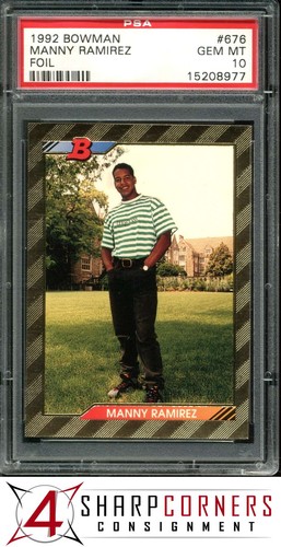 1992 BOWMAN FOIL #676 MANNY RAMIREZ RC INDIANS PSA 10 | eBay