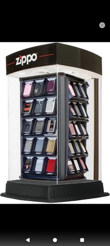 Zippo Display Case Rotating Holds 60 Brand New In Box One of a Kind | eBay