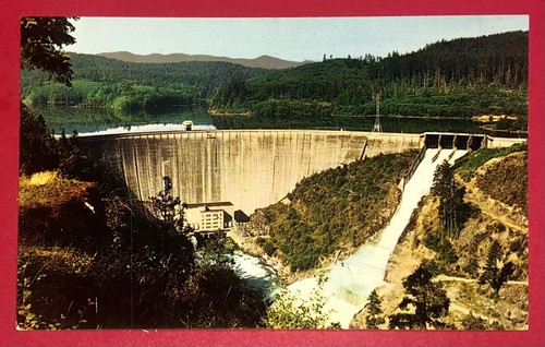 Postcard Alder Dam Nisqually River Washington Tacoma Power c1950 | eBay