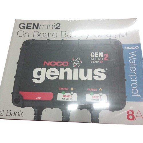 NOCO Genius GENM2 2 Bank 8A Waterproof On-Board Smart Battery Charger ...