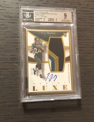 2015 Luxe TJ YELDON RC Patch Materials Autograph On-Card Auto SP 14/25 ...
