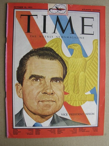 TIME MAGAZINE October 10 1955 Vice President Richard Nixon Juan Peron ...