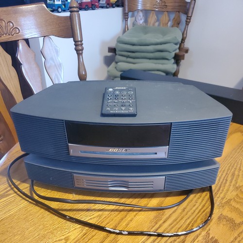 BOSE WAVE MUSIC SYSTEM AWRCC1 CD AM FM Radio Alarm w Remote and 4 disc ...