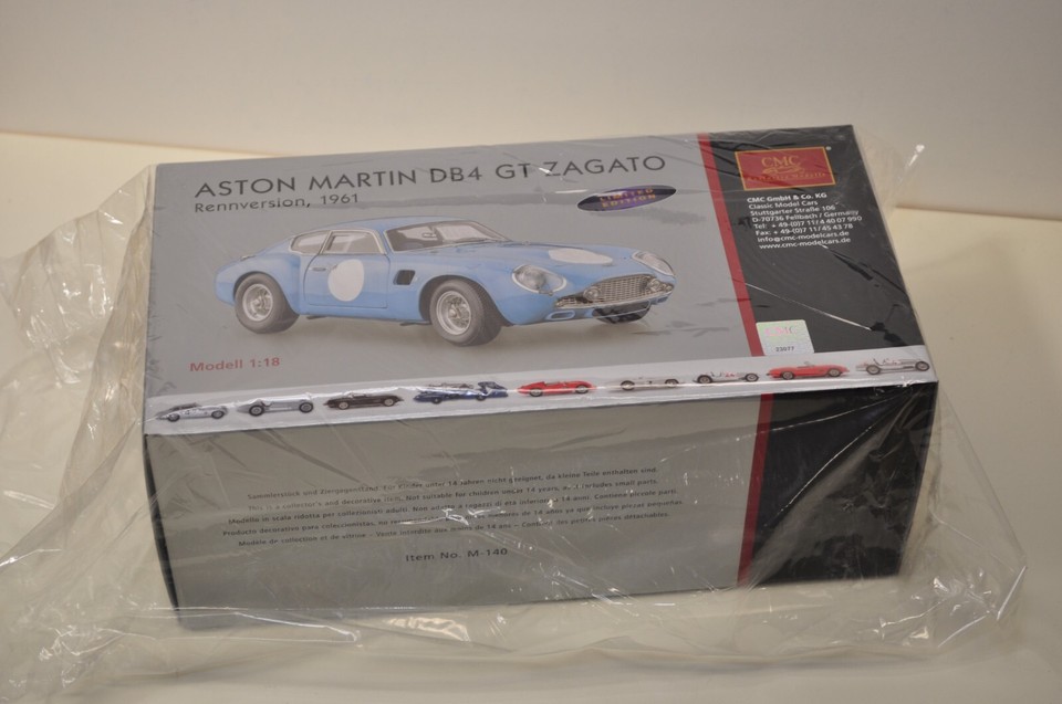 NEW, sealed, 1/18 CMC Aston Martin DB4 GT Zagato Racing Version Car ...