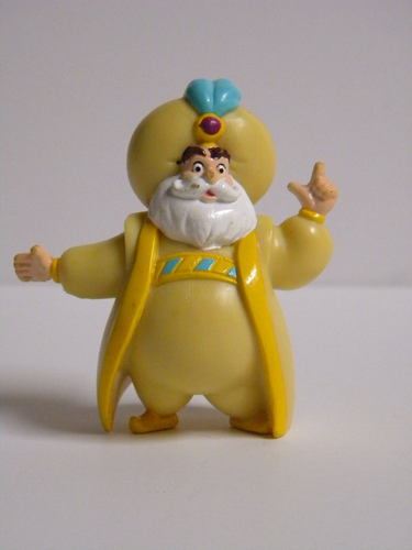 Aladdin Movie Sultan Vintage Action Figure 1993 Yellow Teal PCV Disney ...