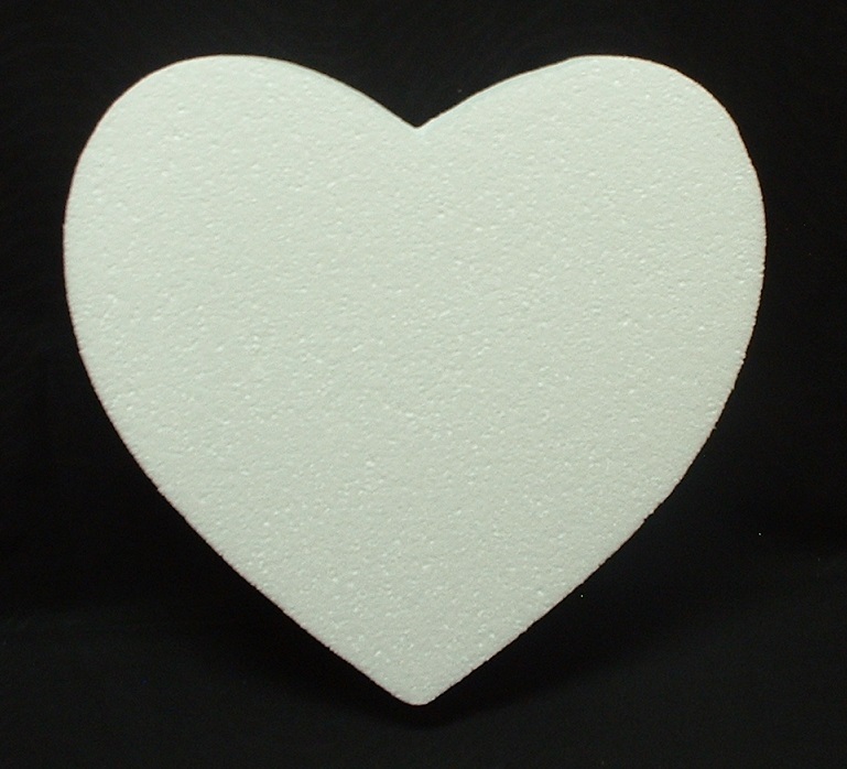 10 pc. EPS styro-foam HEARTS 10"X2" White Craft Floral Wedding Party ...