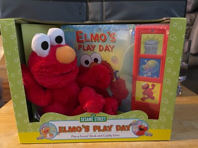 Elmo's Play Day Play-a-Sound & Cuddly Elmo Sesame St Brand New in ...