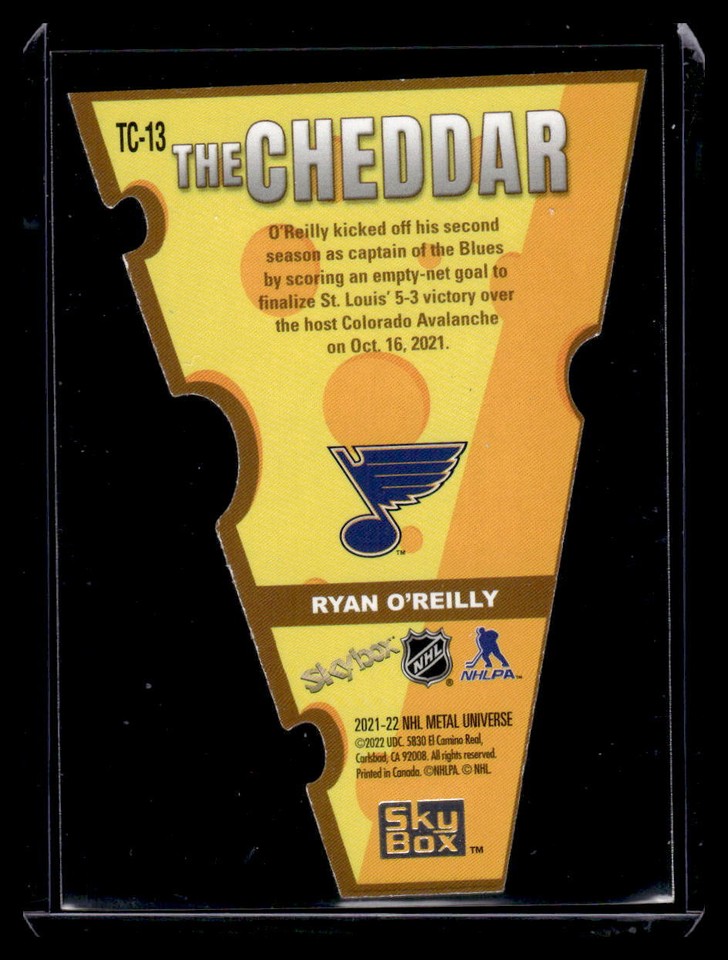 2021 Metal Universe The Cheddar Ryan O'Reilly #TC-13 St Louis Blues | eBay