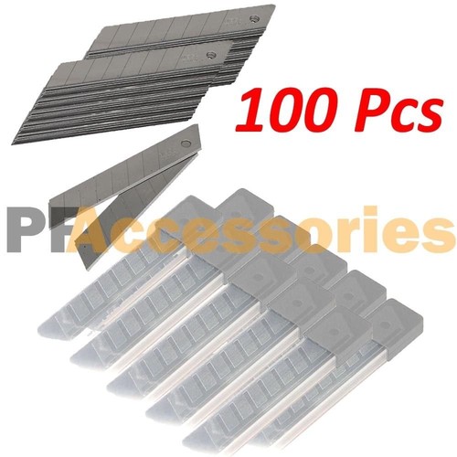 100x Snap Off 18mm 4" Cutter Retractable Utility Knife Replacement ...