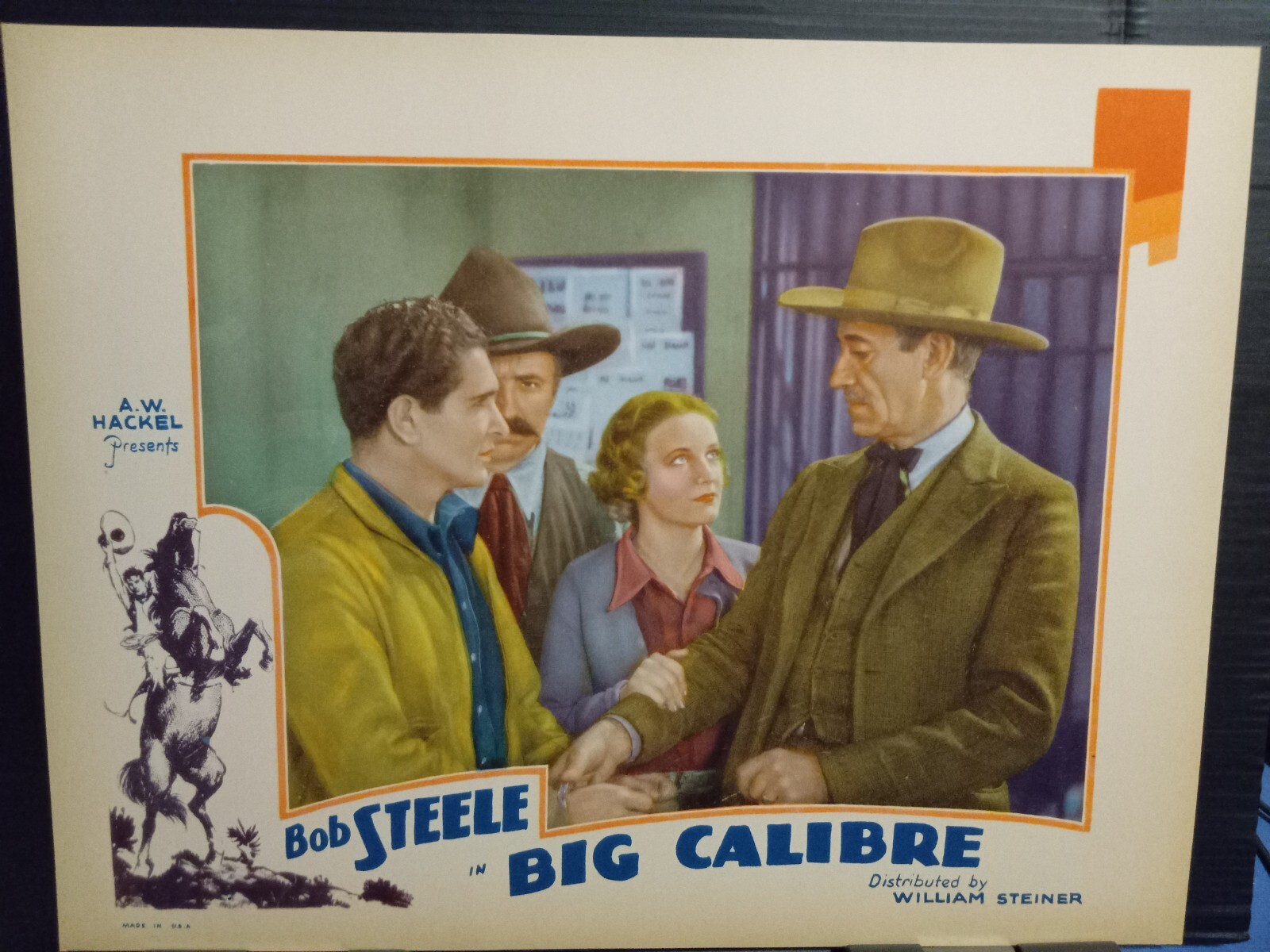 Lobby Card 1935 BIG CALIBRE Bob Steele Peggy Campbell John Elliott | eBay